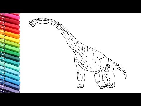 How, to Draw and Color the Brachiosaur From Jurassic World – Dinosaurs ...