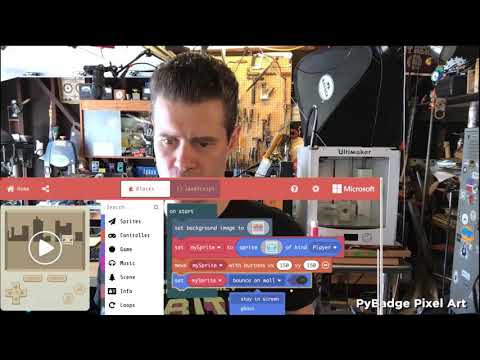MakeCode Minute: Arcade Wall Bounce @adafruit @johnedgarpark #adafruit @MSMakeCode #makecode: A ...