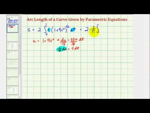 Ex 1: Determine the Arc Length of a Curve Given by Parametric Equations | Math Help from ...