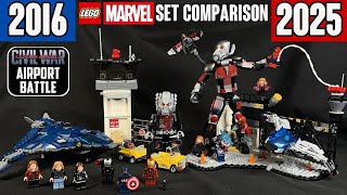 COMPARISON: LEGO Marvel CIVIL WAR AIRPORT BATTLE Sets - 2016 vs 2025 (76051 + 76314)