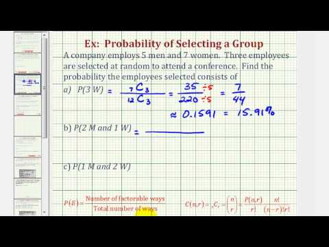 Ex 2: Probability Using Combinations (Groups) | Math Help from ...