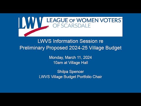 Information Sessions (2023-24) | LWVS