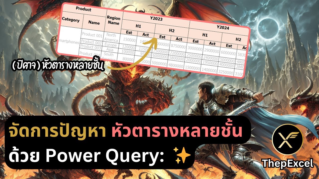จัดการปัญหา หัวตารางหลายชั้น (Multi-row Headers) ด้วย Power Query ... จัดการปัญหา หัวตารางหลายชั้น (Multi-row Headers) ด้วย Power Query ...