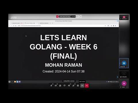 Lets Learn GoLang | Tamil | Week 6 (Final) – கணியம்