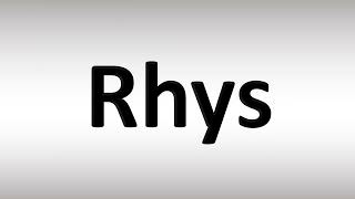 How to Pronounce Rhys (A Court of Mist and Fury, ACOTAR)