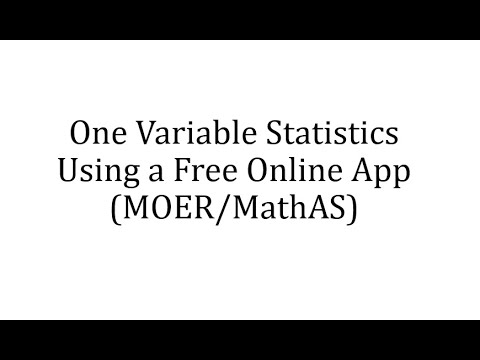 One Variable Statistics Using a Free Online App (MOER/MathAS) | Math Help from Arithmetic ...