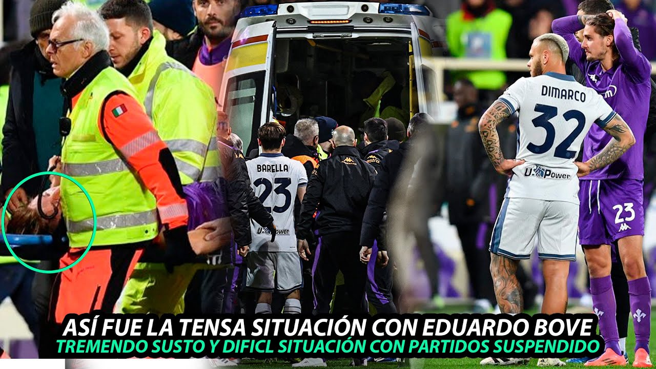 Se conoció el video del colapso que sufrió el jugador Edoardo Bove en Fiorentina-Inter: cómo ...
