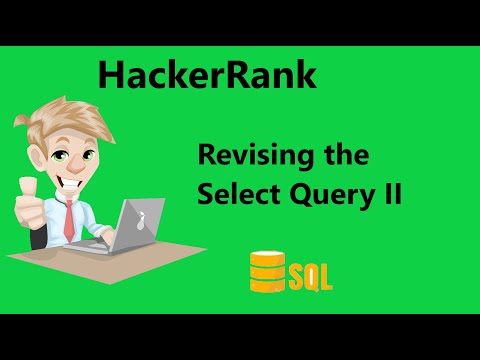 Revising the Select Query II Hackerrank Solution SQL – realNameHidden
