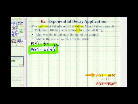 Exponential Decay App (y=ab^t) – Find Initial Amount Given Half Life ...