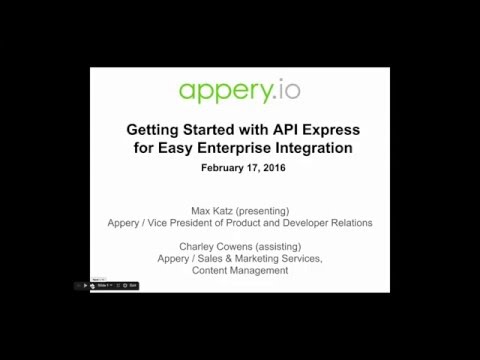 How to Simplify Enterprise Integration for Mobile Apps with Appery.io API Express – Max Katz