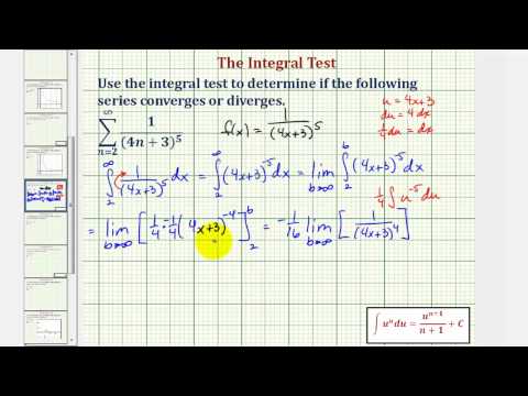 Ex: Infinite Series – Integral Test (Rational Function and Convergent ...