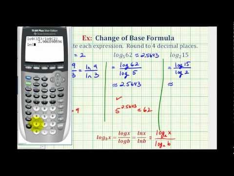 Ex: Change of Base Formula to Evaluate Logarithmic Expressions | Math Help from Arithmetic ...