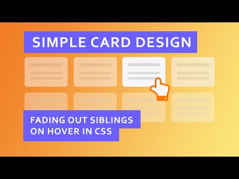 Simple CSS Card Design (Fading Out Siblings on Hover Effect) – Garnatti one
