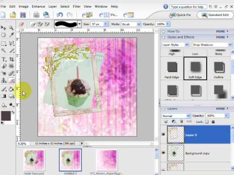 Digital Scrapbooking Tutorials – blending with Photoshop Elements | Digital Scrapbooking Tutorials