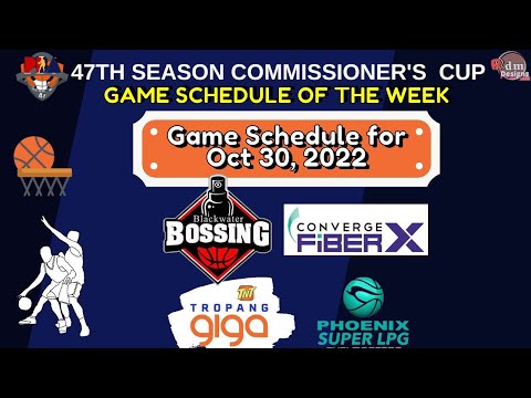 Pba Game Schedule for Oct 30, 2022 | Blackwater vs. Converge | TNT vs. Phoenix | RdmDesigns