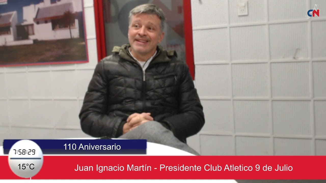 Juan Ignacio Martín ante el 110 aniversario del Club Atlético 9 de Julio resaltó el trabajo ...