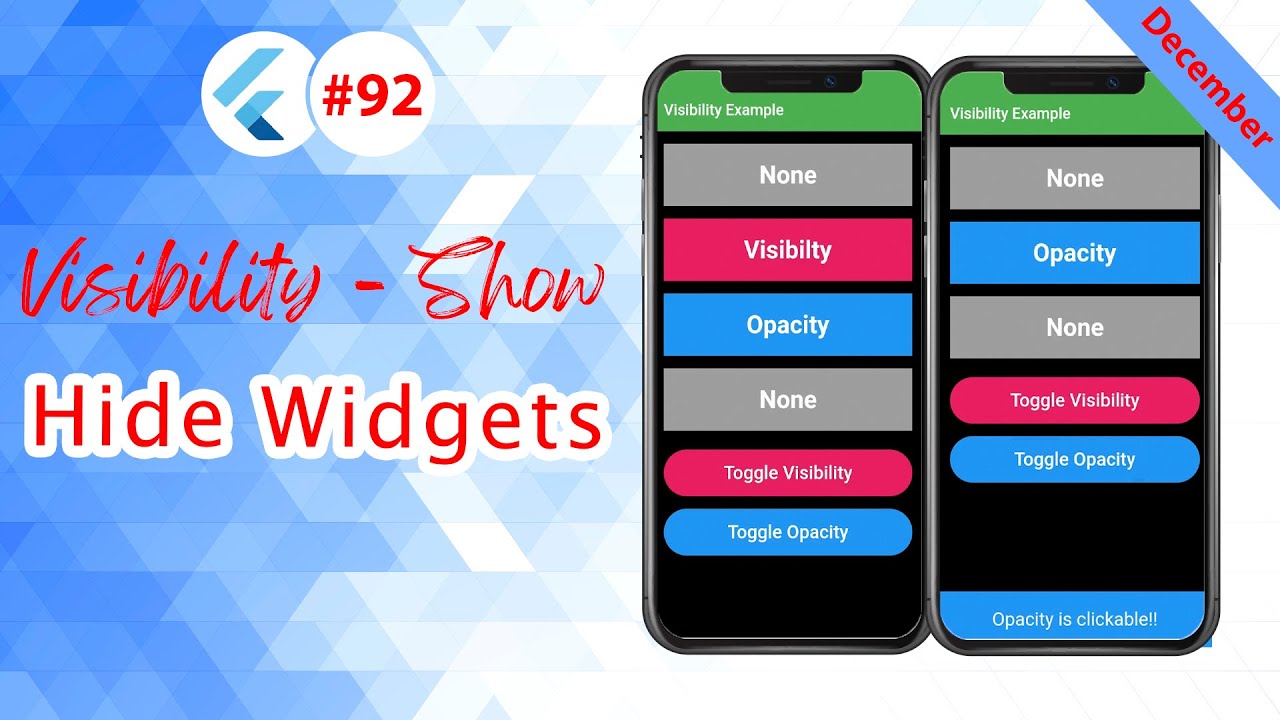 GitHub - JohannesMilke/visibility_example: Make widgets visible and ... GitHub - JohannesMilke/visibility_example: Make widgets visible and ...