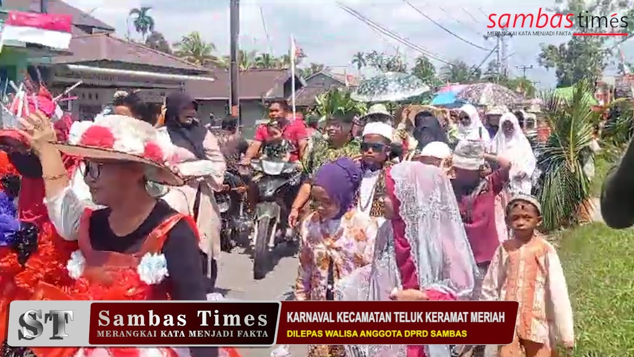 Walisa Lepas Karnaval HUT RI ke-78 di Kecamatan Teluk Keramat - sambas times