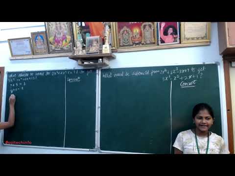 Addition and subtraction in polynomials – Saitech Informatics