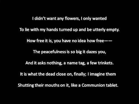 Sylvia Plath reads her poem ‘Tulip’ | The Inquiring Mind