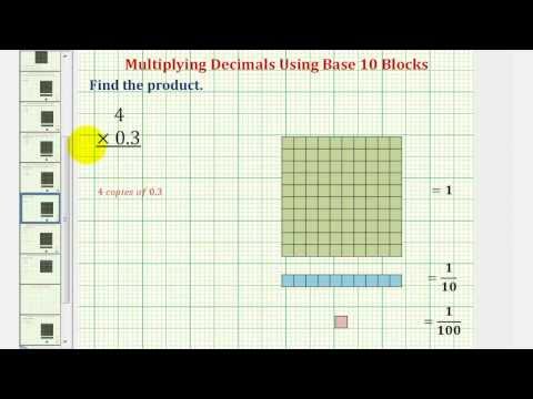 Ex: Determine the Product of a Whole Number and Decimal using Base Ten ...