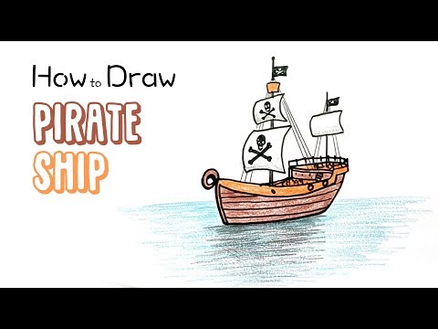 How to Draw a Pirate Ship Step by Step – I'm Youtuber – Follow my ...