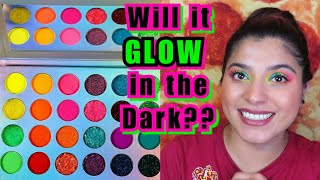 Trying the GLOW in the Dark Palette | Aurora Glow Eyeshadow De'Lanci