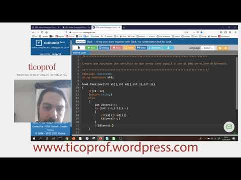 Esercizio C++ array: creare una funzione che verifica se due array sono uguali o con un valore ...