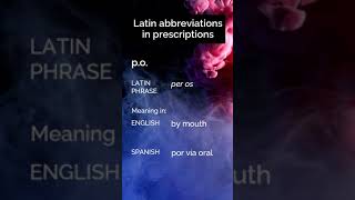 What does p.o. mean? #mAbbr