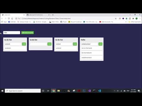 Trello clone in Vanilla Javascript (Source Code in Description) JS, HTML & CSS project – Site Title