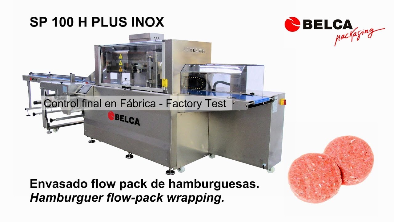 Flow-pack SP 100 H PP for hamburger packaging - BELCA