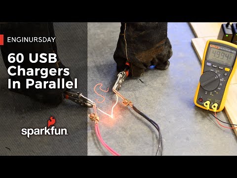 Enginursday: 60 USB Chargers in Parallel: A New video by SparkFun Electronics – eLearnTronics