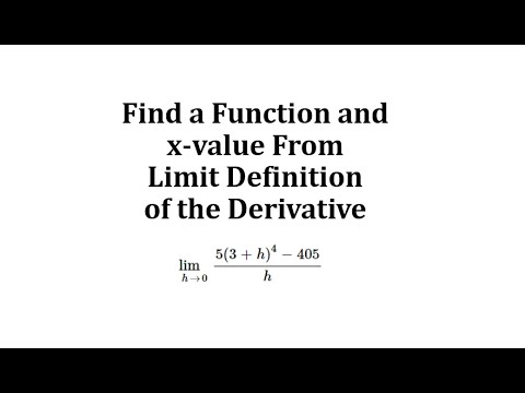 Find a Function and x-value From Limit Definition of the Derivative | Math Help from Arithmetic ...