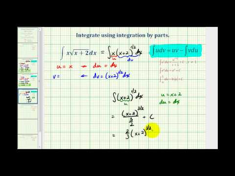 Ex 4: Integration by Parts | Math Help from Arithmetic through Calculus and beyond