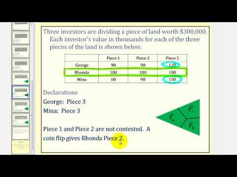 Fair Division: The Lone Divider Method | Math Help from Arithmetic ...