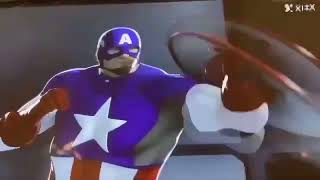 Red skull powers and fight scenes iron man and captain America heroes United