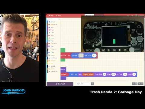 MakeCode Minute: Arcade Light Sensor @adafruit @johnedgarpark #adafruit @MSMakeCode #makecode: A ...