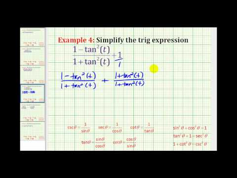 Example 4: Simplifying a Trigonometric Expression | Math Help from ...