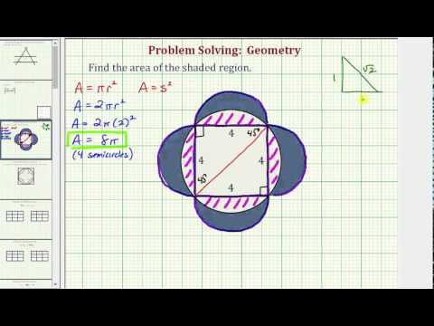 Ex: Find a Bounded Area Using Circles and Squares | Math Help from ...
