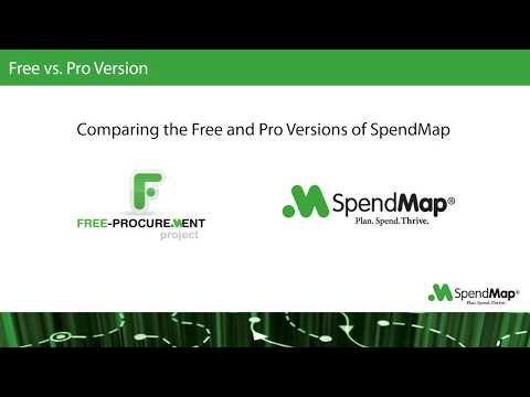 Comparing the Free and Pro Versions of SpendMap | The Free-Procurement Project