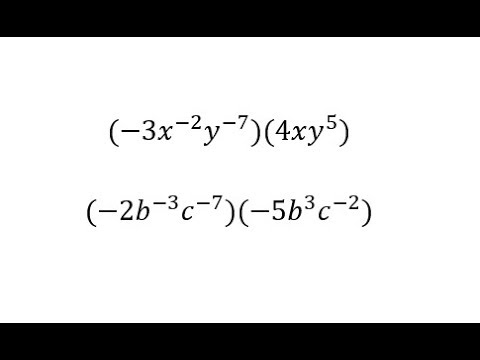 Multiplying Terms with Coefficients and Variables with Negative ...