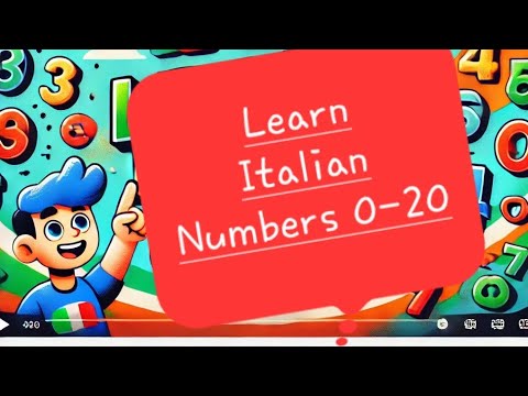 Learn Italian: Numbers in Italian 0-20 – i numeri in italiano 0-20 ...