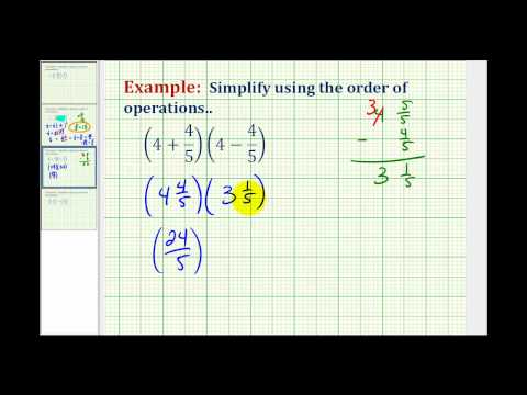 Example 4: Simplifying Expressions Involving Mixed Numbers | Math Help from Arithmetic through ...