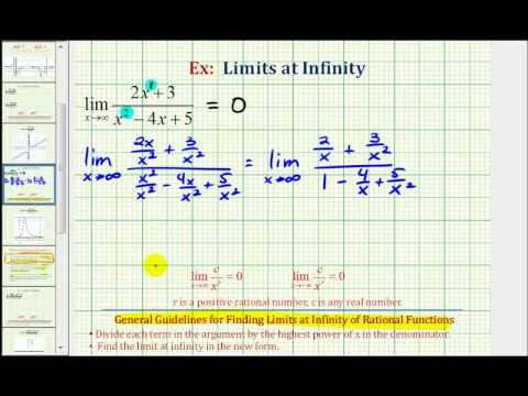 Ex: Limits at Infinity of a Rational Function (Zero) | Math Help from Arithmetic through ...