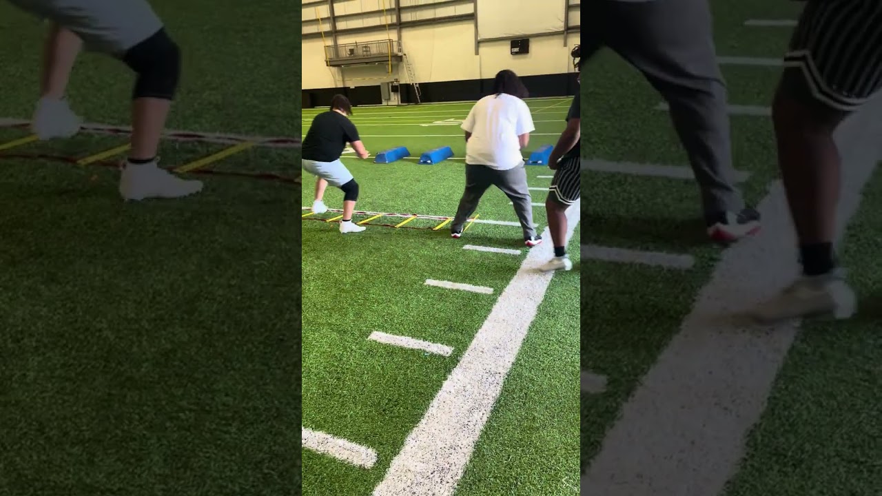Offensive Line Pre Practice Ladders - Post/Power Shuffle
