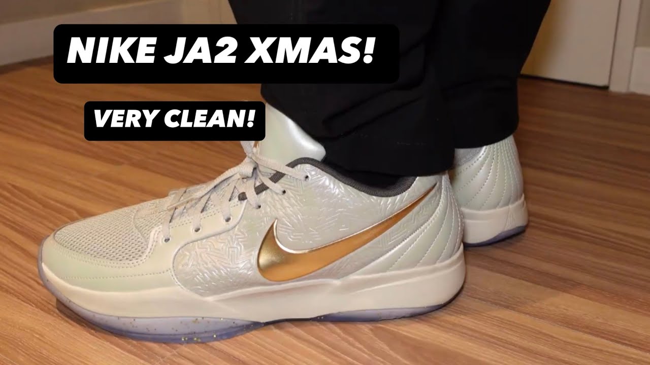 NIKE JA2 TREE TOPPER XMAS SHOE REVIEW ON FOOT! VERY CLEAN LOOK! JA MORANT SECOND MODEL RELEASE 2024!
