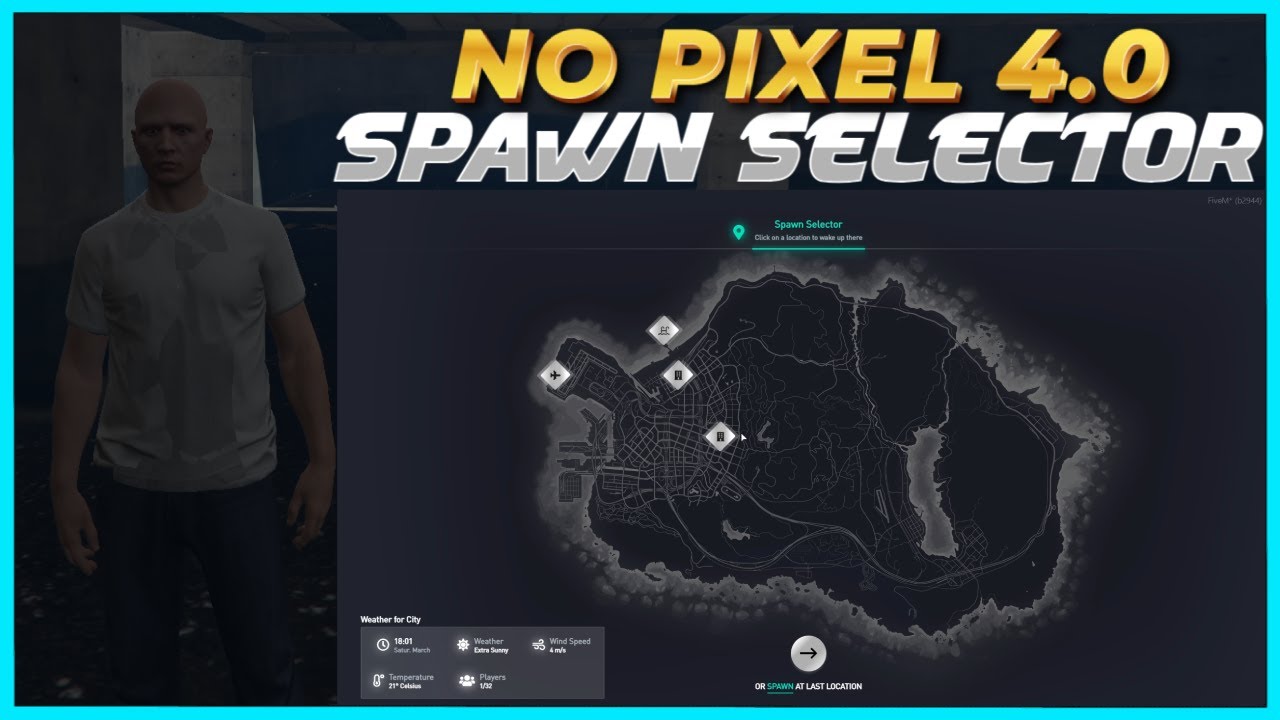 NO PIXEL 4.0 INSPIRED SPAWN SELECTOR *FREE* | FiveM Tutorial 2024 | MJ DEVELOPMENT