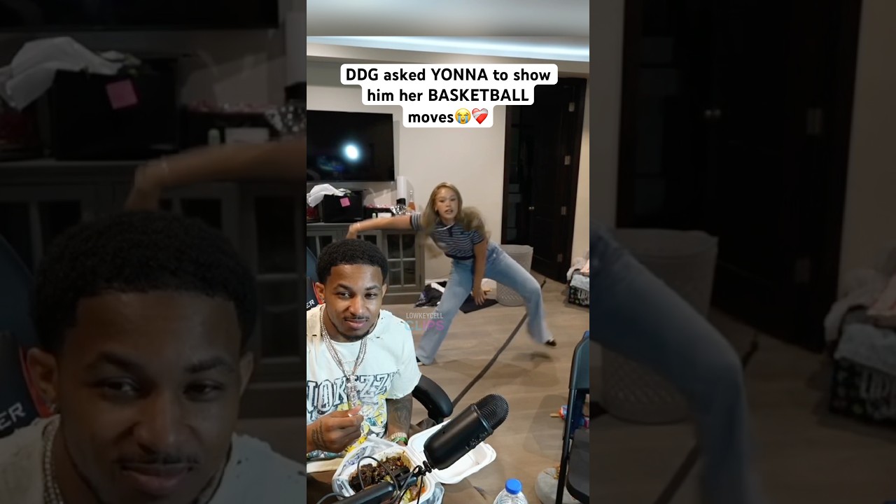DDG asked YONNA to show him her BASKETBALL moves😭❤️‍🩹 #ddg #ytshorts #fyp