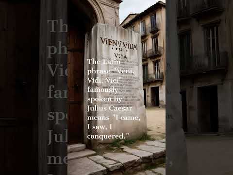 The Latin phrase "Veni, Vidi, Vici". #facts #history #factshorts