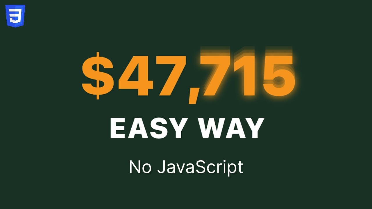 EASY Animated Counting Number CSS-Only Tutorial